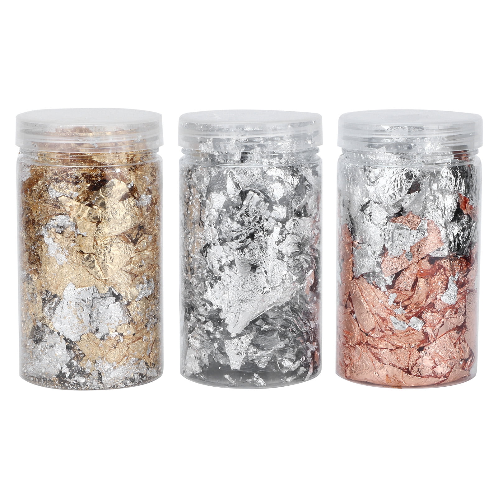 3pcs Foil Flakes Gold Silver Rose Gold Foil Resin Glitter Foil Flake ...