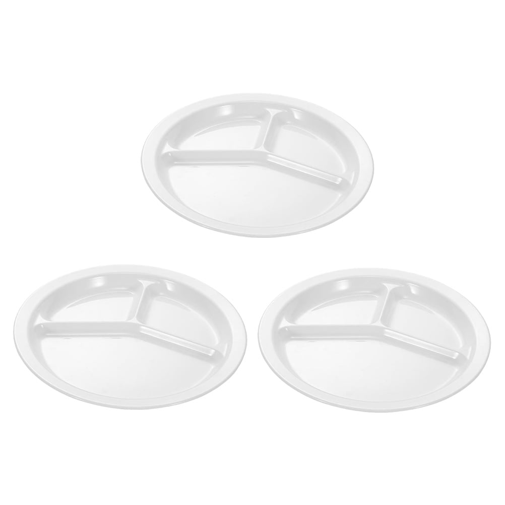 3pcs Food Divided Plate Reusable Compartment Tray Dried Fruit Snack ...