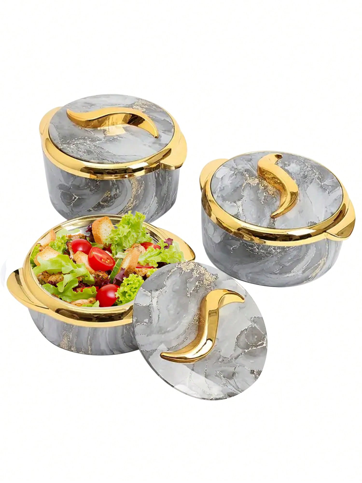 3pcs, Food Warmer,Thermal Casserole Dish Set With Lids,Insulated ...