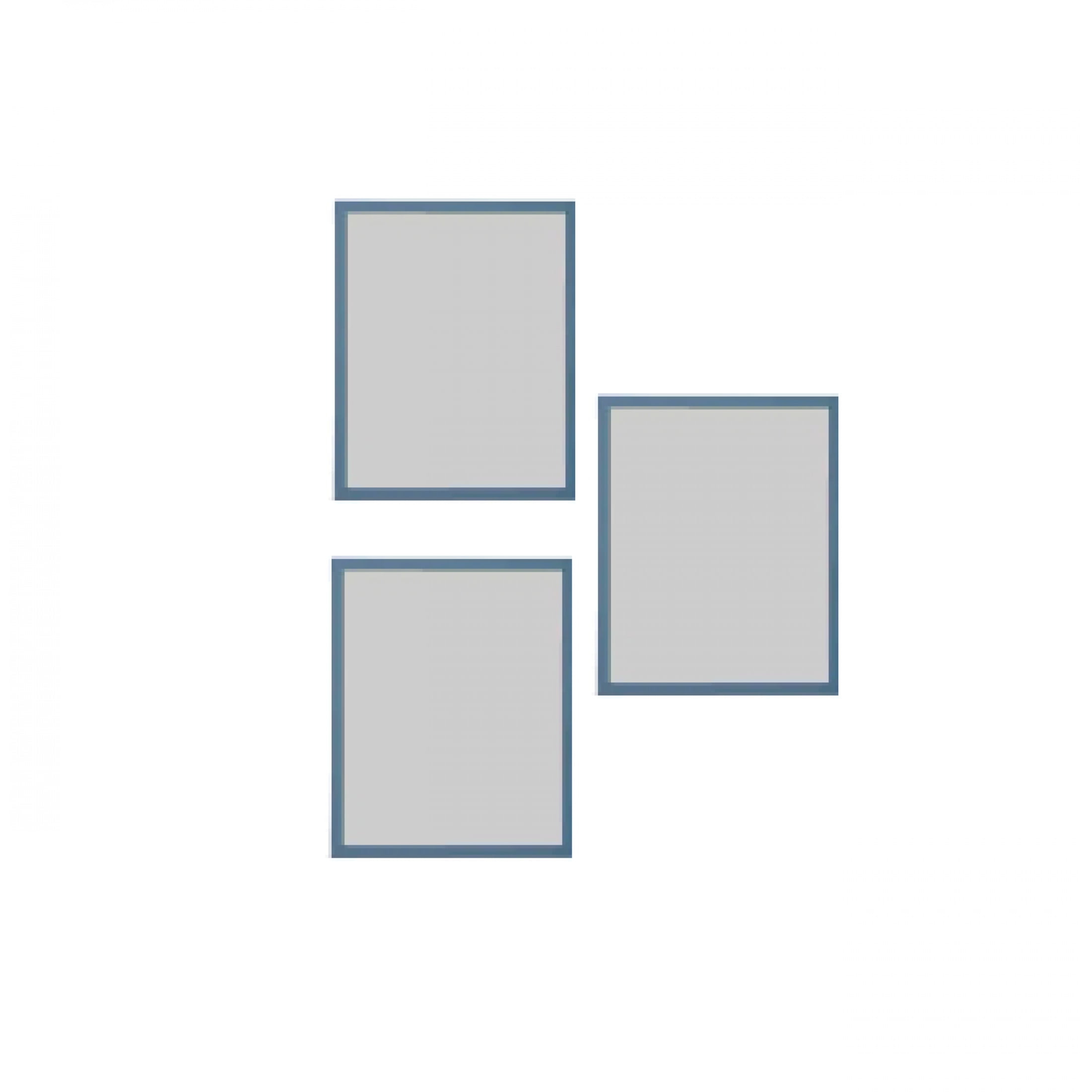 3pcs Frame, dark gray-blue, 16x20 inch,Colorful Frame For Tabletop ...