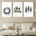 3pcs Frameless Canvas Wall Art - Contemporary Christmas Theme with ...