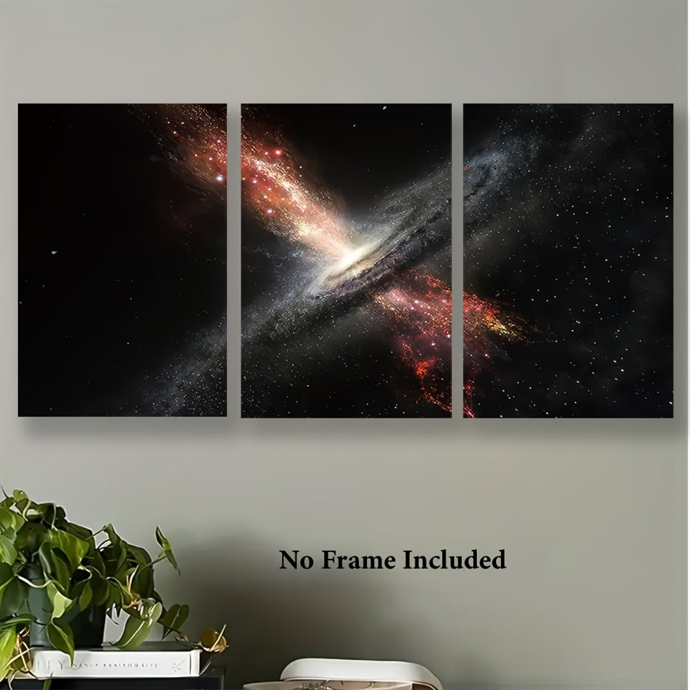 3pcs Frameless Classic Transverse Canvas Painting Poster, Cosmic ...