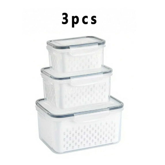3pcs Freshness Preservation Boxes, Silicone Sealed Containers ...