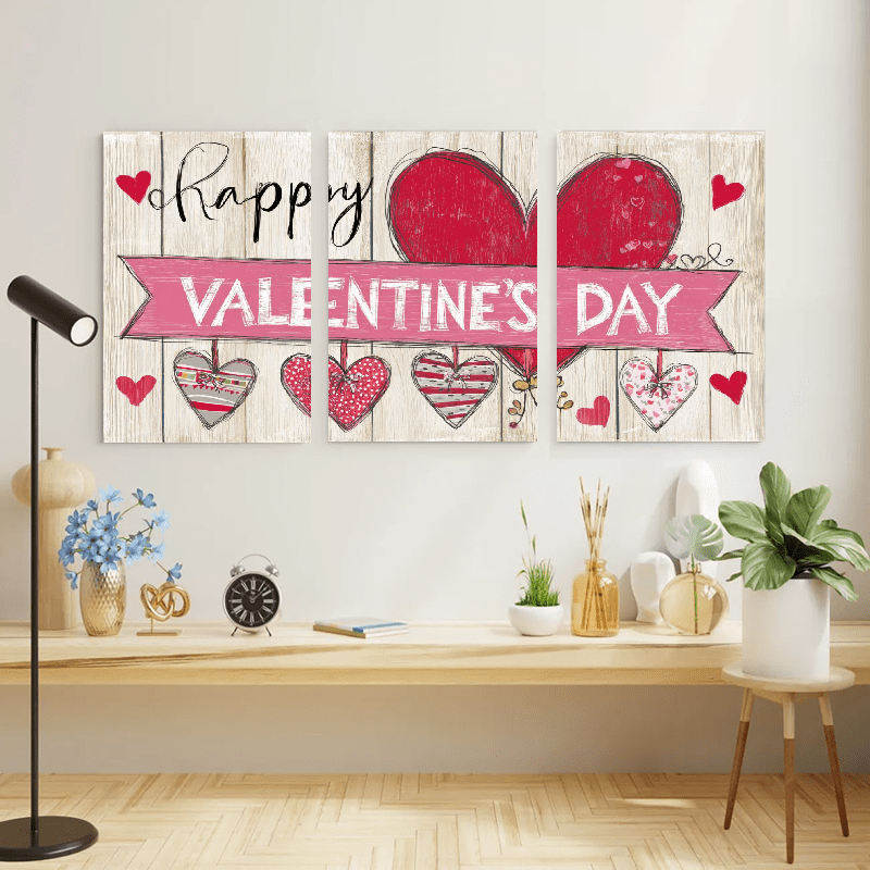 3pcs Fun Creative Frameless Canvas Wall Decor, 2D Flat, Wall Decor ...