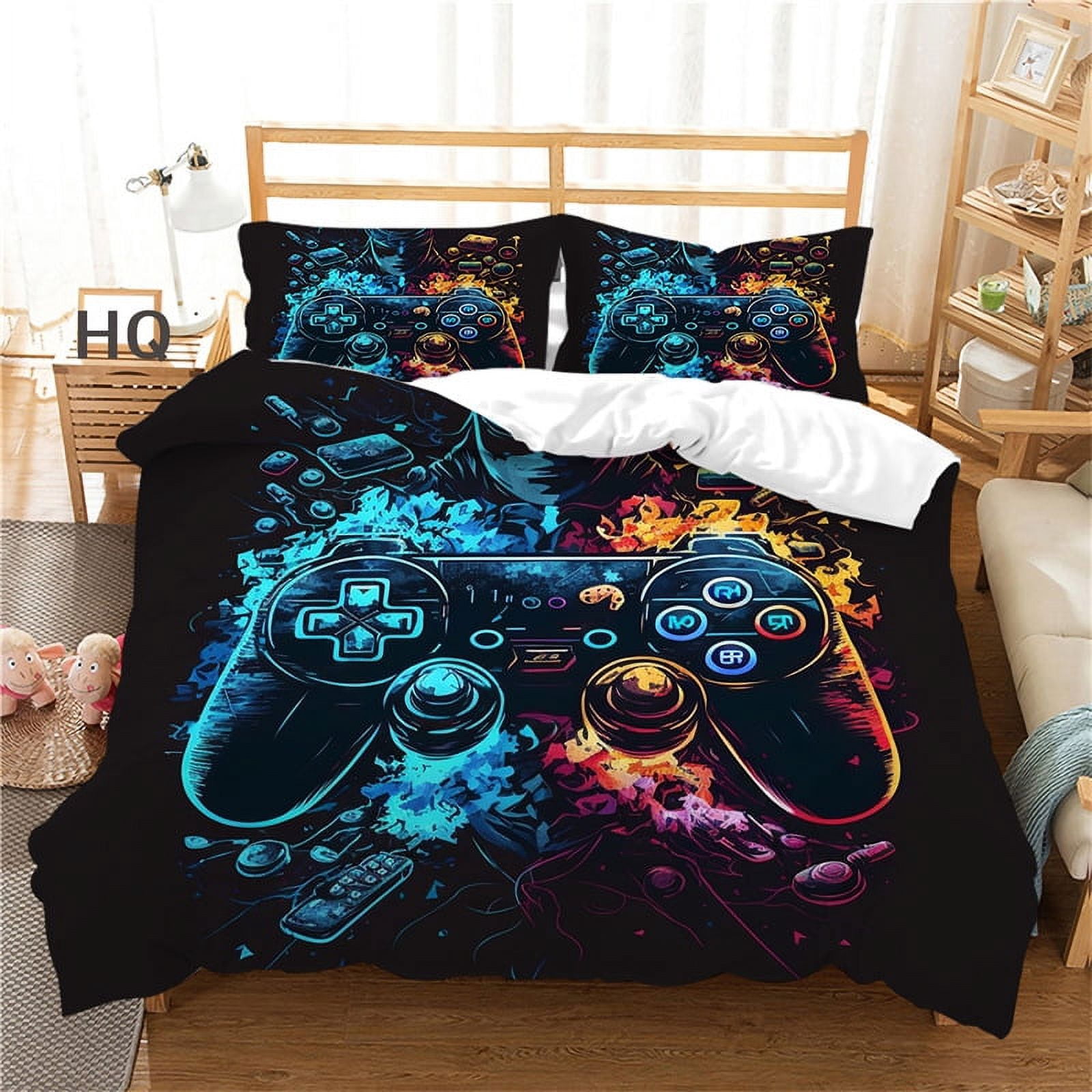 3pcs Gaming Bedding Sets Gamer Room Decor Gamer Comforter Cover for ...