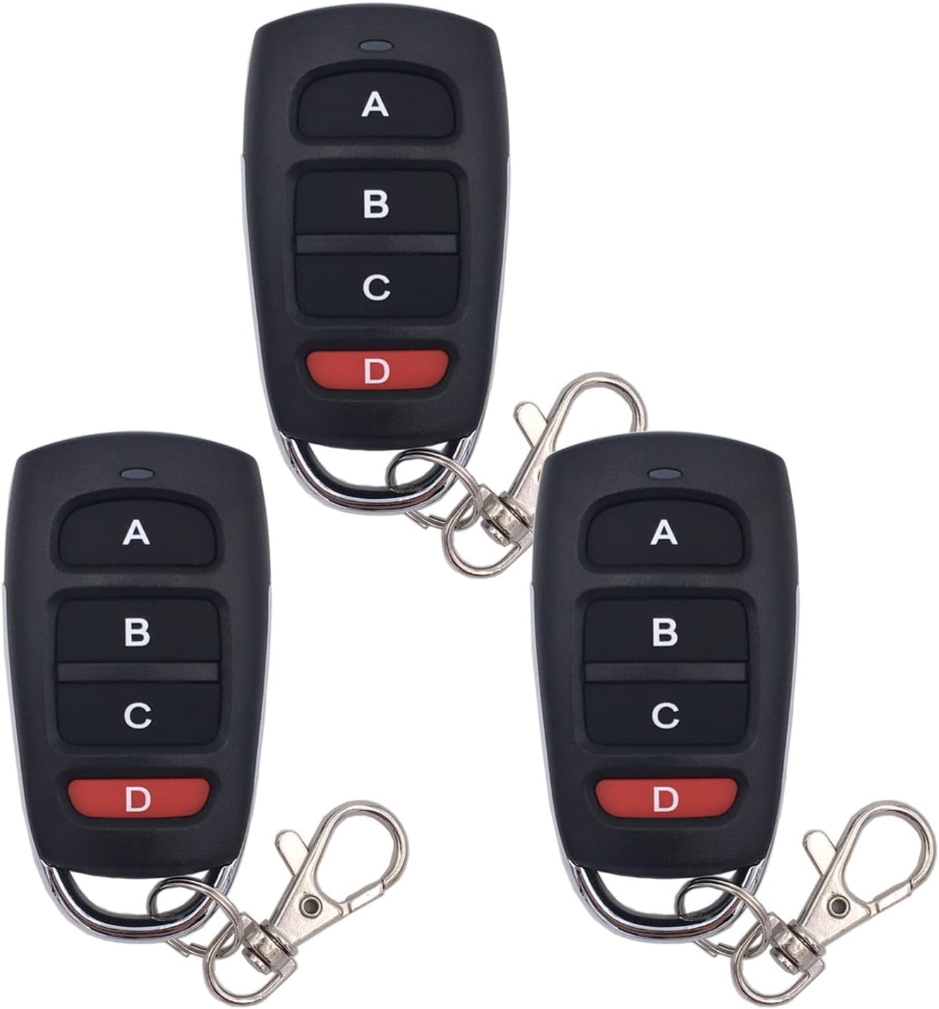 3pcs Garage Door Remote Control Cloning Remote Control 433 MHz Universal Wireless Remote Key Fob ...