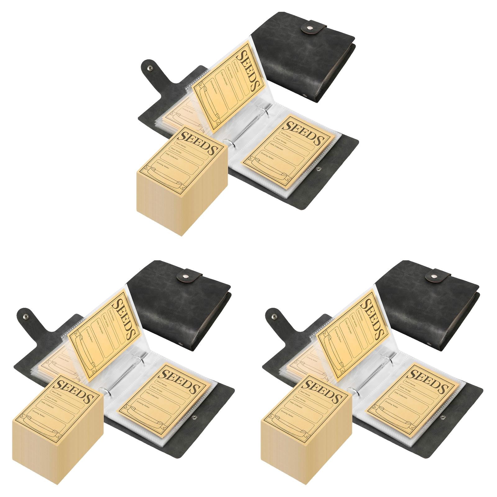 3pcs Garden Seeds Storage Organizers Seed Packet Organizer with 50pcs ...