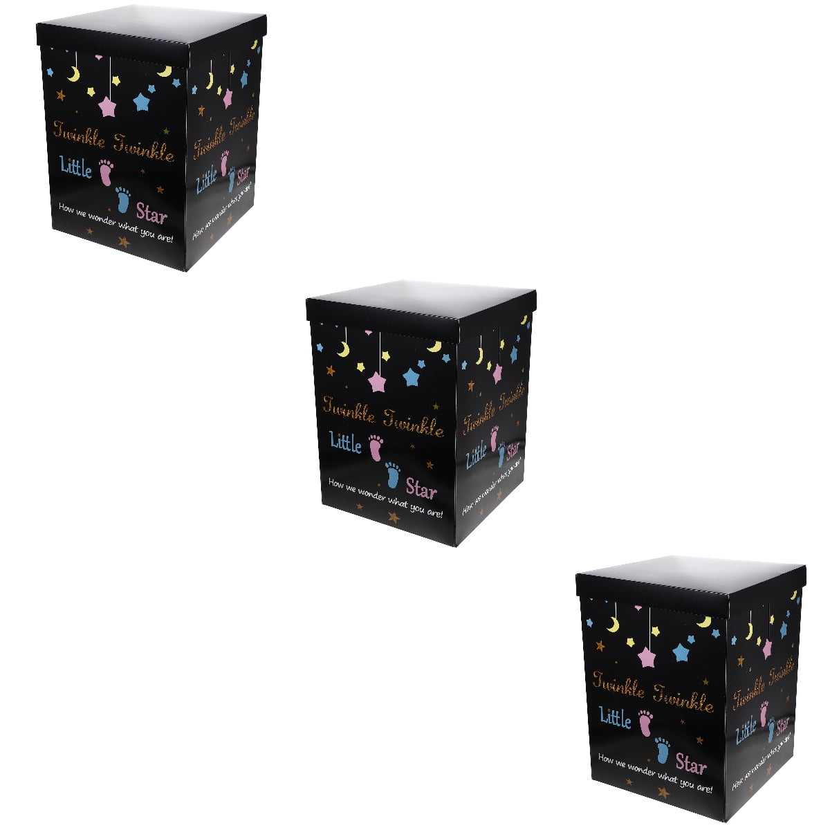 3pcs Gender Reveal Paper Box Baby Gender Reveal Box Infant Gender ...