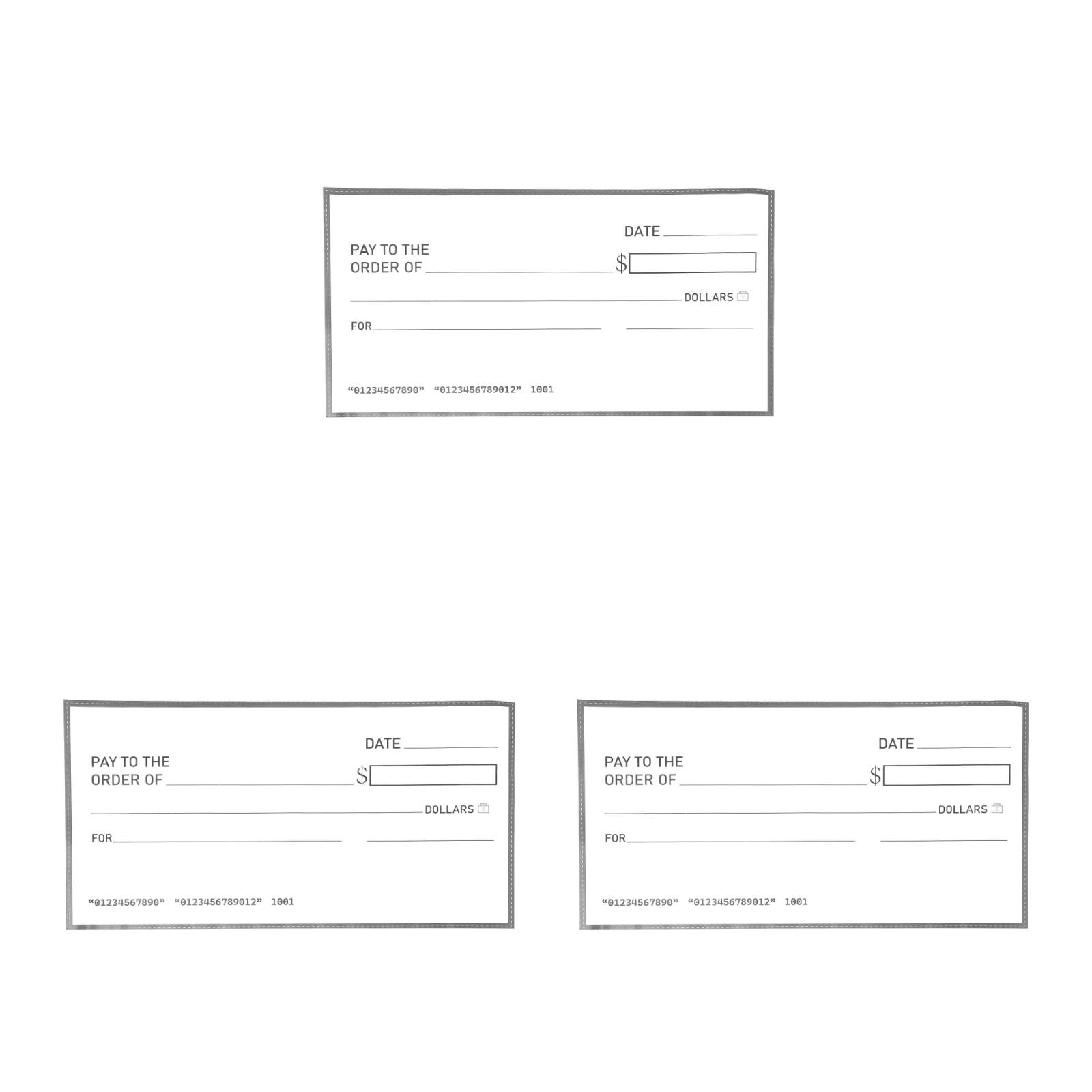 3pcs Giant Check Big Check For Presentation Oversized Fake Check Award ...