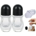 3pcs Glass Empty Roller Bottles,with Plastic Roller Ball,Clear ...