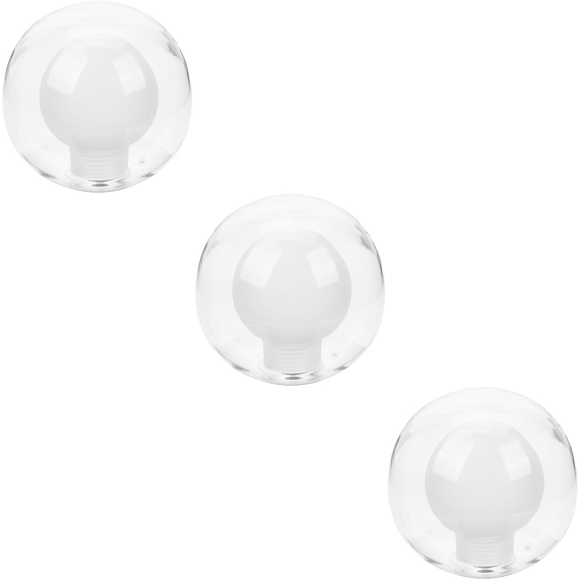 3Pcs 9.44 Inch Clear Glass Globe Lamp Shade Replacement for Pendant ...
