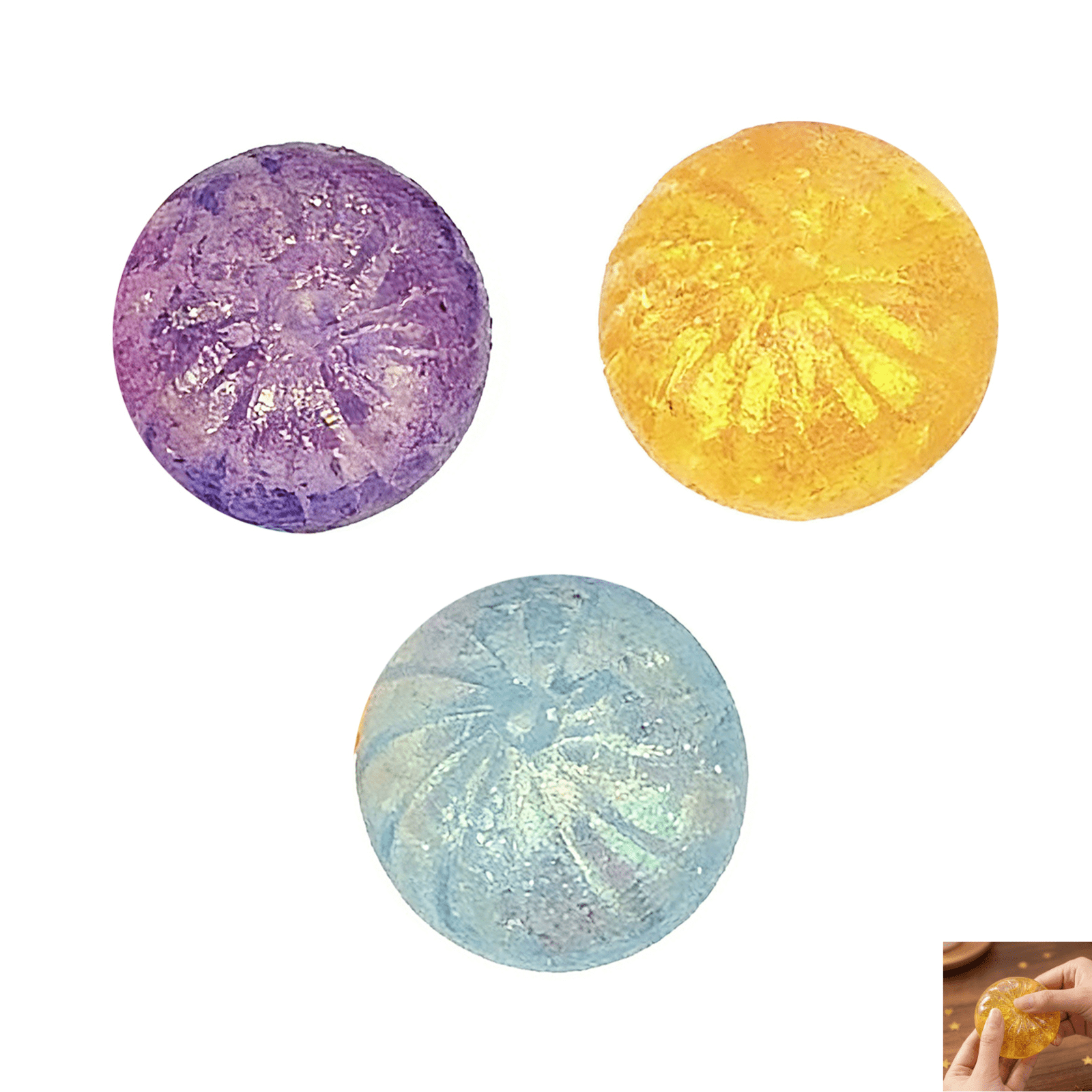 3pcs Glitter Dumpling Squishy Toys, Squishy Dumpling Toy Mystery Box ...