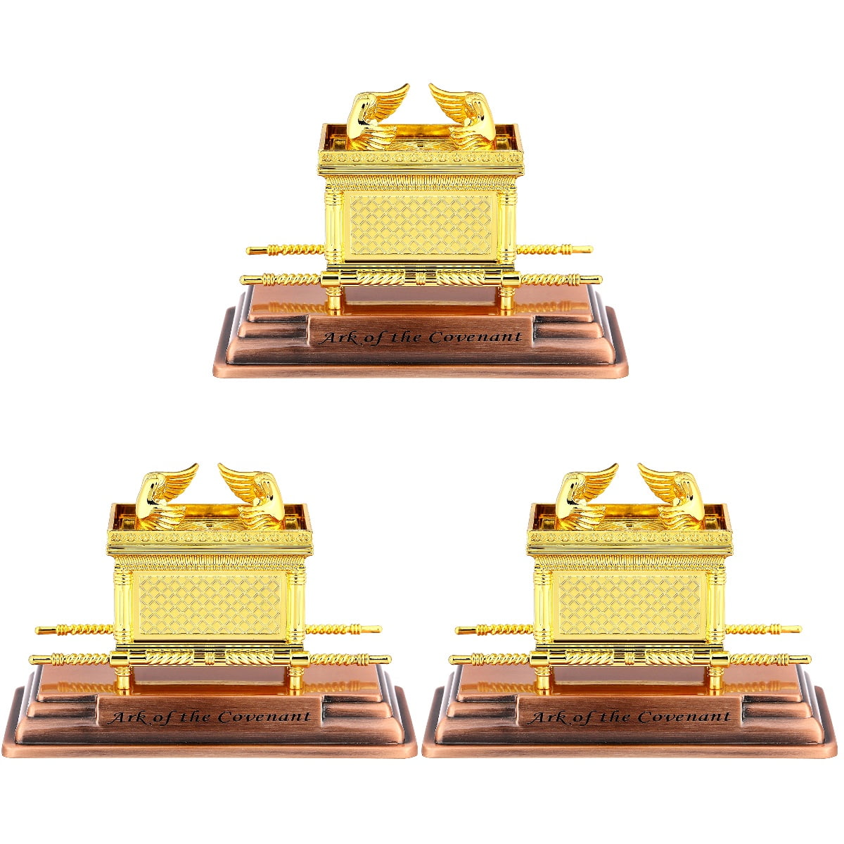 3pcs Golden Ark of The Covenant Replica Ark of Religious Statue, Gold ...