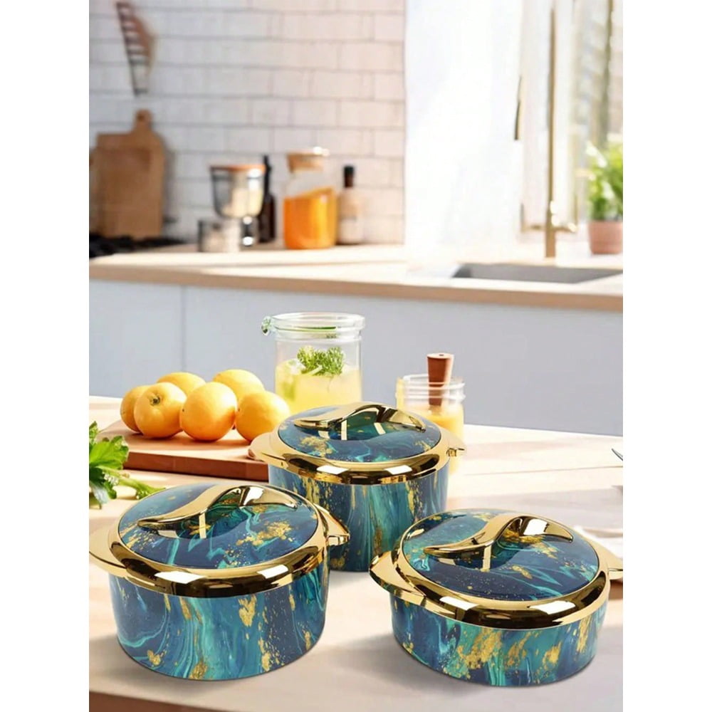 3pcs, Golden Touch Food Warmer, Thermal Casserole Dish Set With Lids ...