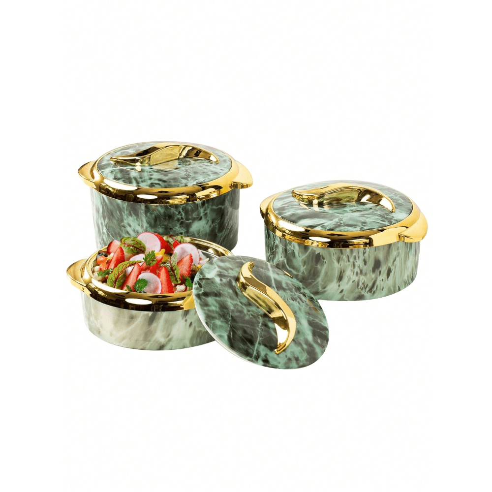 3pcs, Golden Touch Food Warmer, Thermal Casserole Dish Set With Lids ...