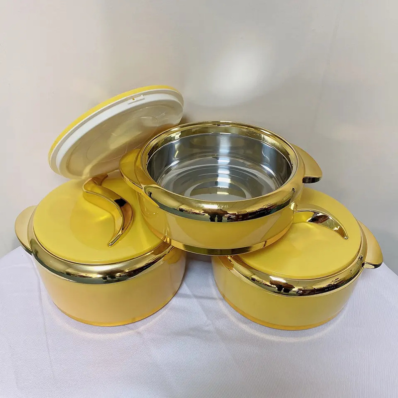 3pcs Golden Touch Food Warmer Thermal Casserole Dish Set With Lids 3pcs Golden Touch Food Warmer Thermal Casserole Dish Set With Lids