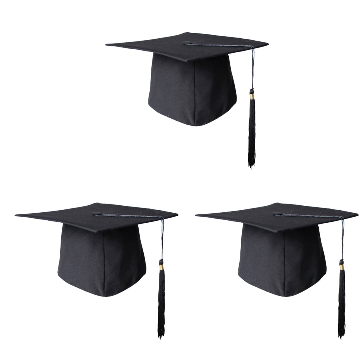 3pcs Graduation Caps with Tassels Graduation Ceremony Party Supplies ...