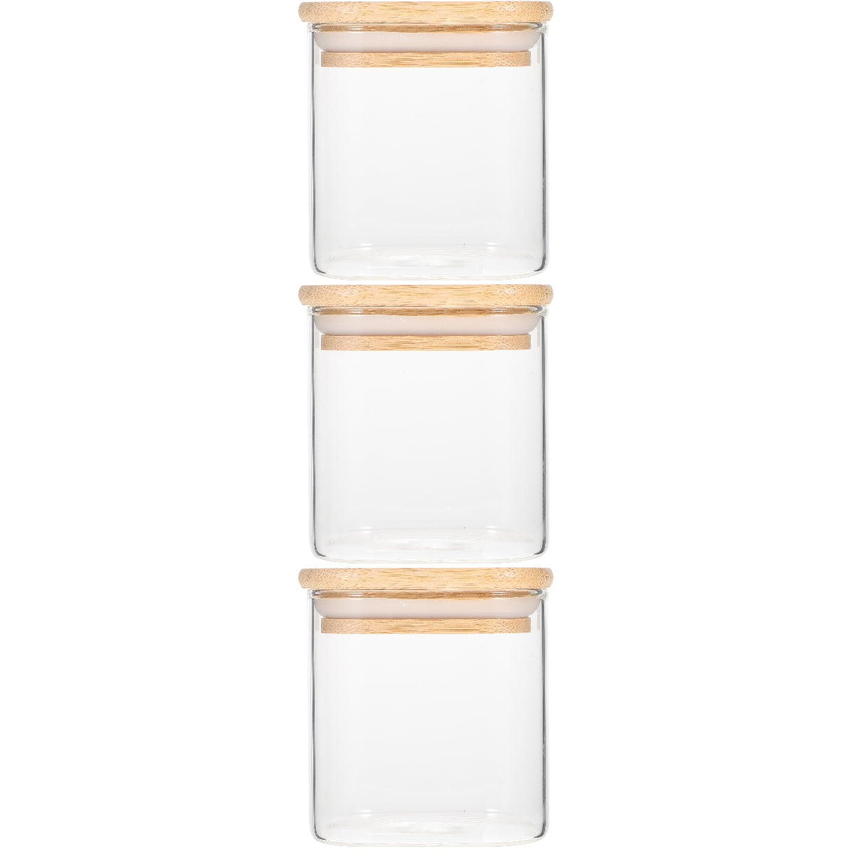3pcs Grain Storage Jar Dried Food Jar Kitchen Canister Food Can Glass ...