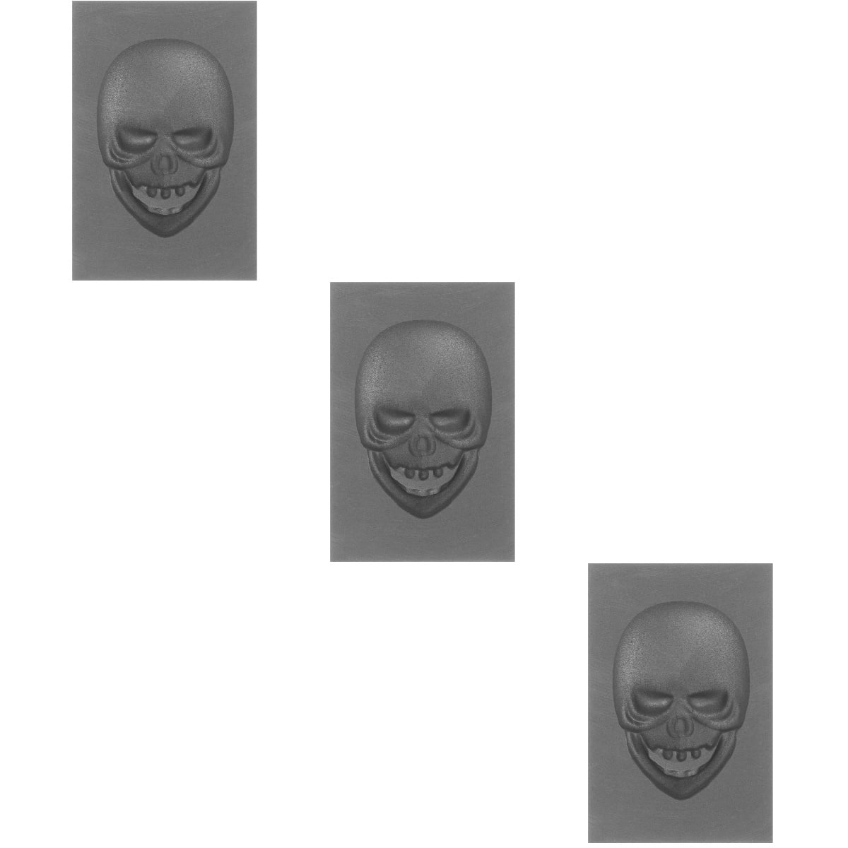 3pcs Graphite Ingot Mold High Density Casting Mold Skull Shaped Gold Silver Graphite Ingot Mold