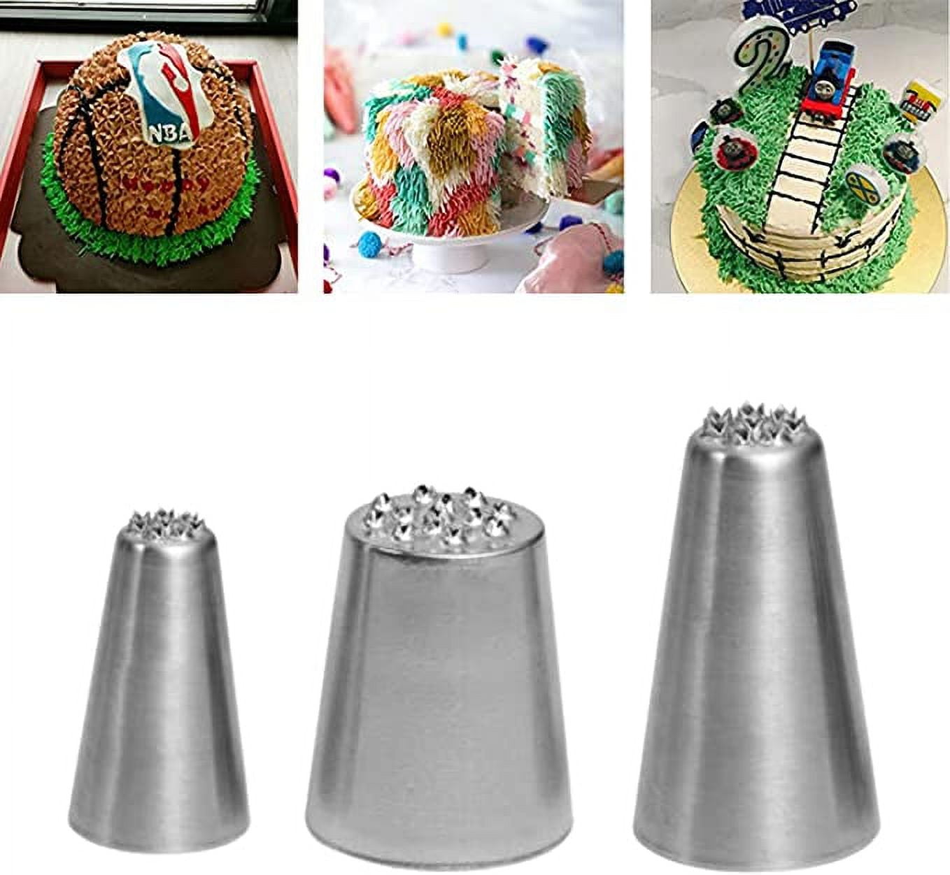 3pcs Grass Icing Nozzles Set,Stainless Steel Pastry Tools,Cake ...