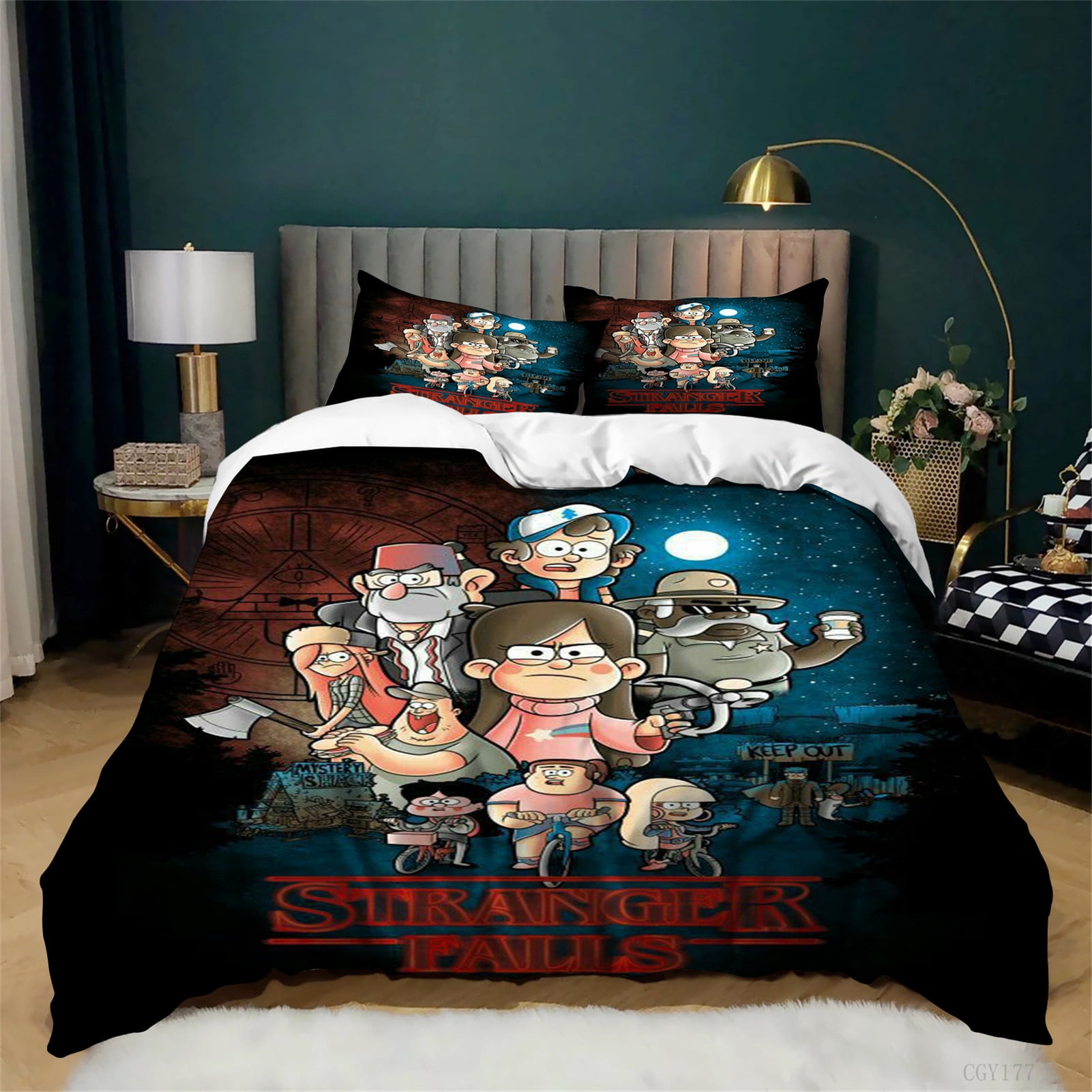 3pcs Gravity Falls Duvet Cover Set Cartoon Soft Bedding Set for All ...