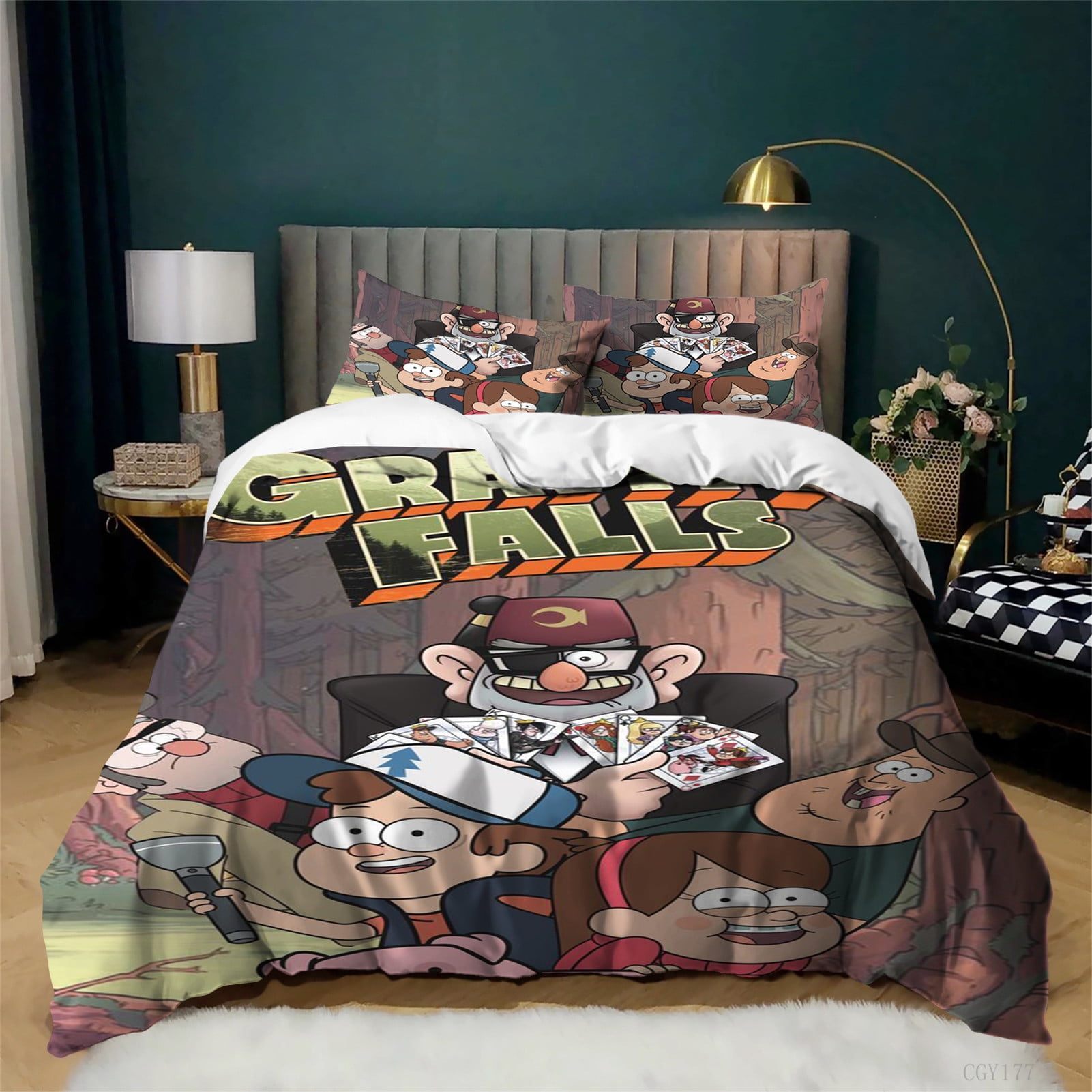 3pcs Gravity Falls Duvet Cover Set Cartoon Soft Bedding Set for All ...