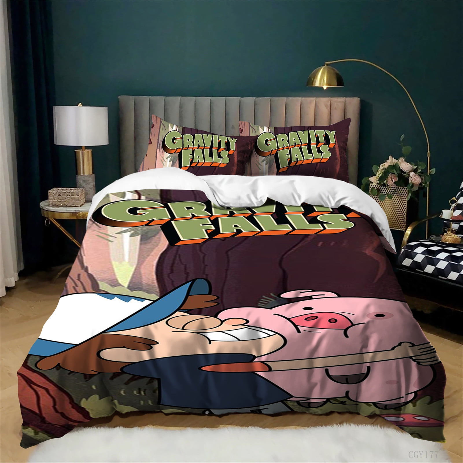 3pcs Gravity Falls Duvet Cover Set Cartoon Soft Bedding Set for All ...