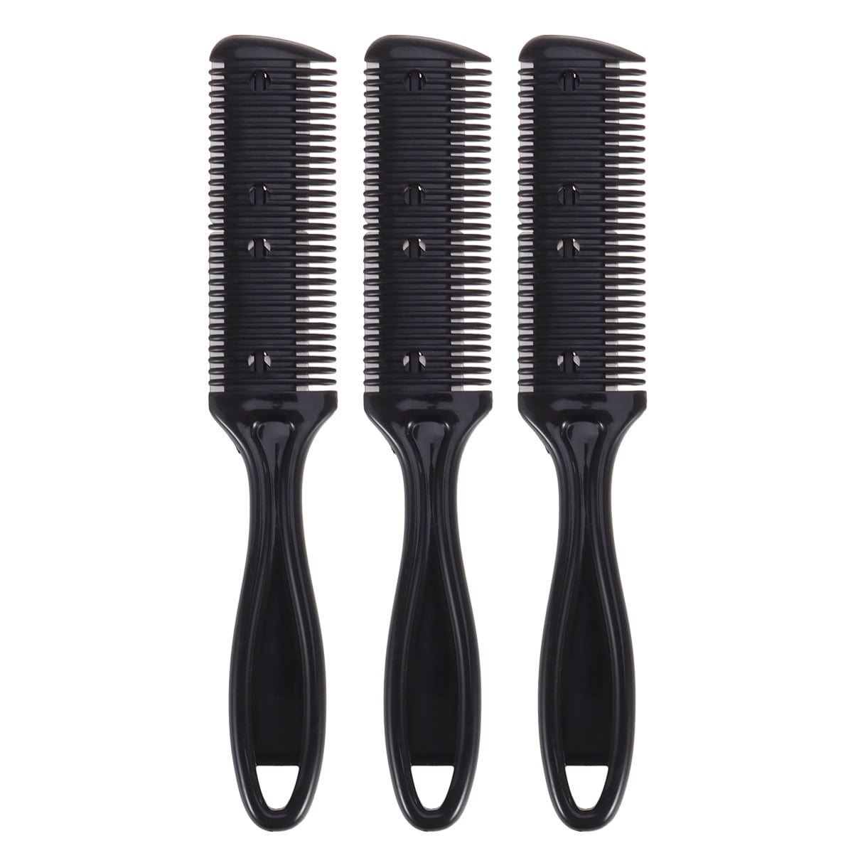 3pcs Hair Cutter Comb Double Side Haircut Scissors Metal Razor Plastic ...