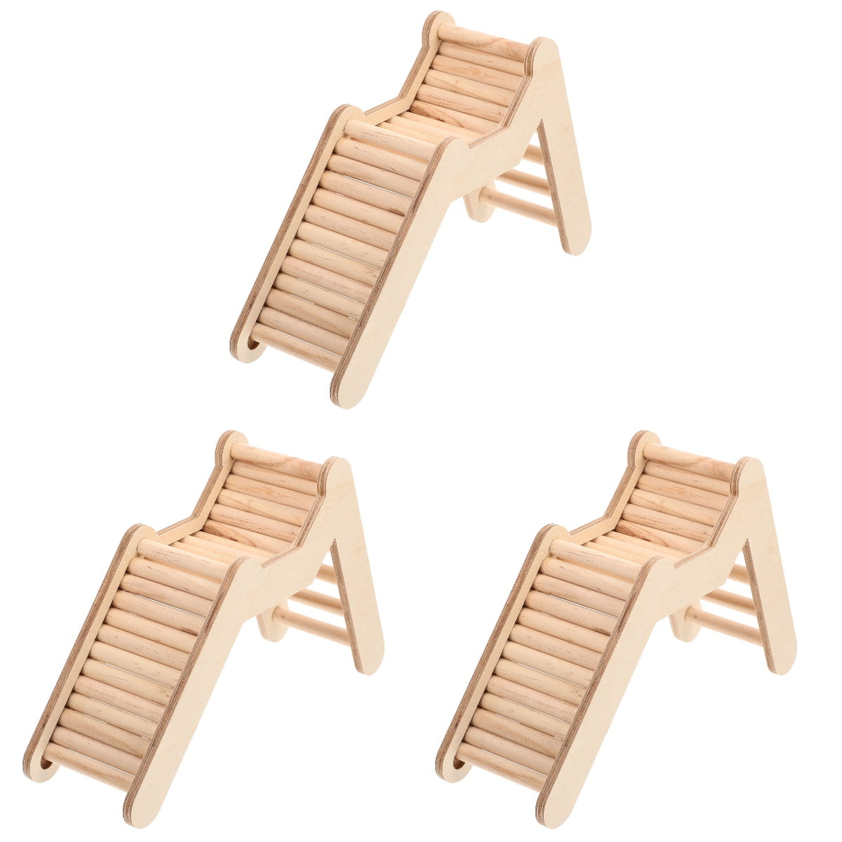 3pcs Hamster Cage Toy Hamster Ladder Toy Rat Ladder Bridge Wooden ...
