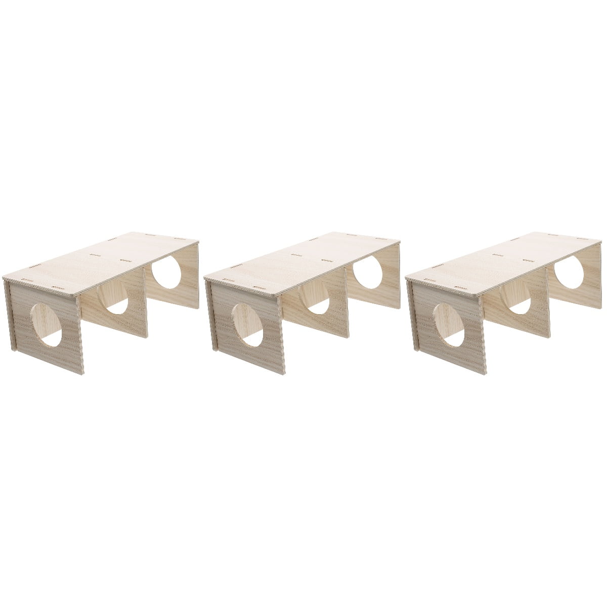 3pcs Hamster Hiding Cabin Wood Guinea Pig Nest Hamster Wood Nest Pet ...