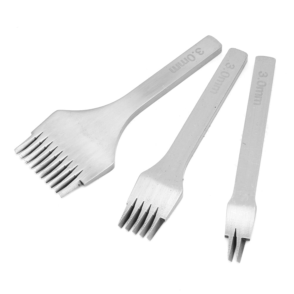 3pcs Handwork Leather PrO Stitch 2.7/3.0/3.38/3.85mm Leather Chisel ...
