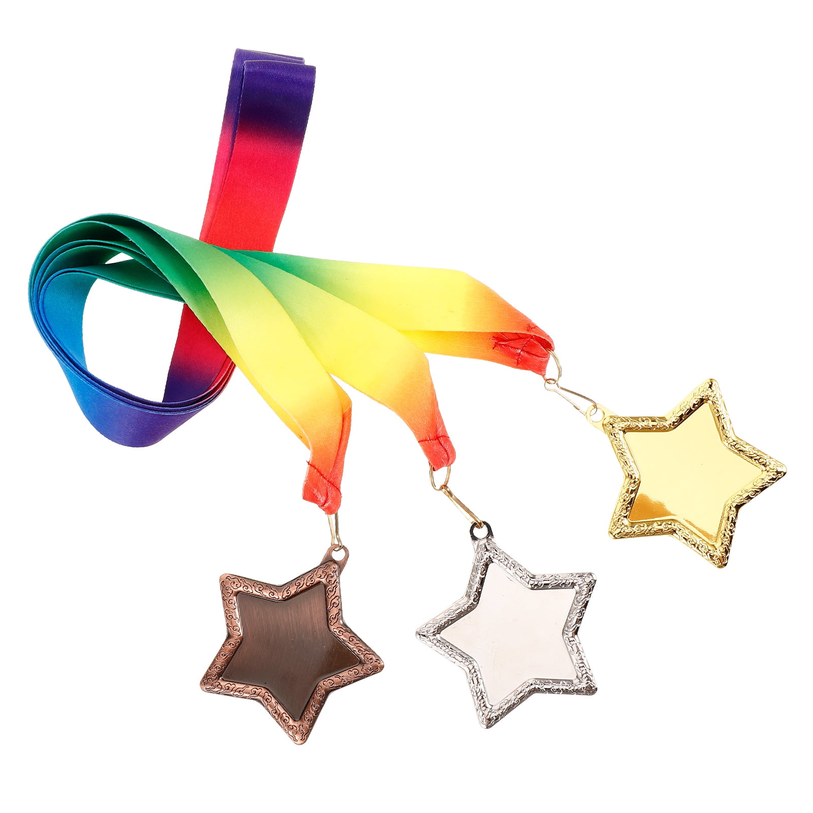 3pcs Hanging Medal Award Ceremony Medal Sports Competition Medals With ...