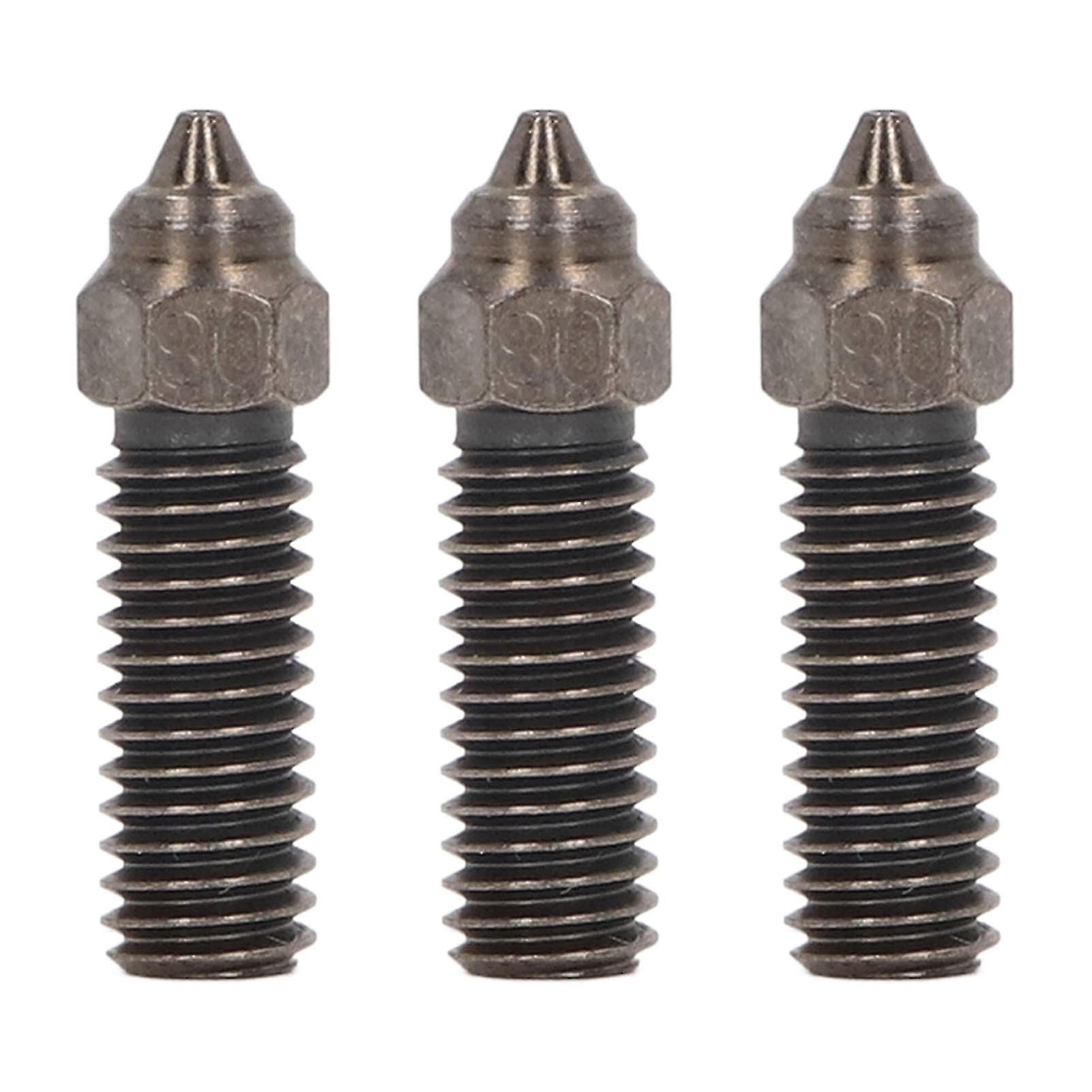 3pcs Hardened Steel Nozzles High Flow Nozzle Kit 3d Printer Extruder ...