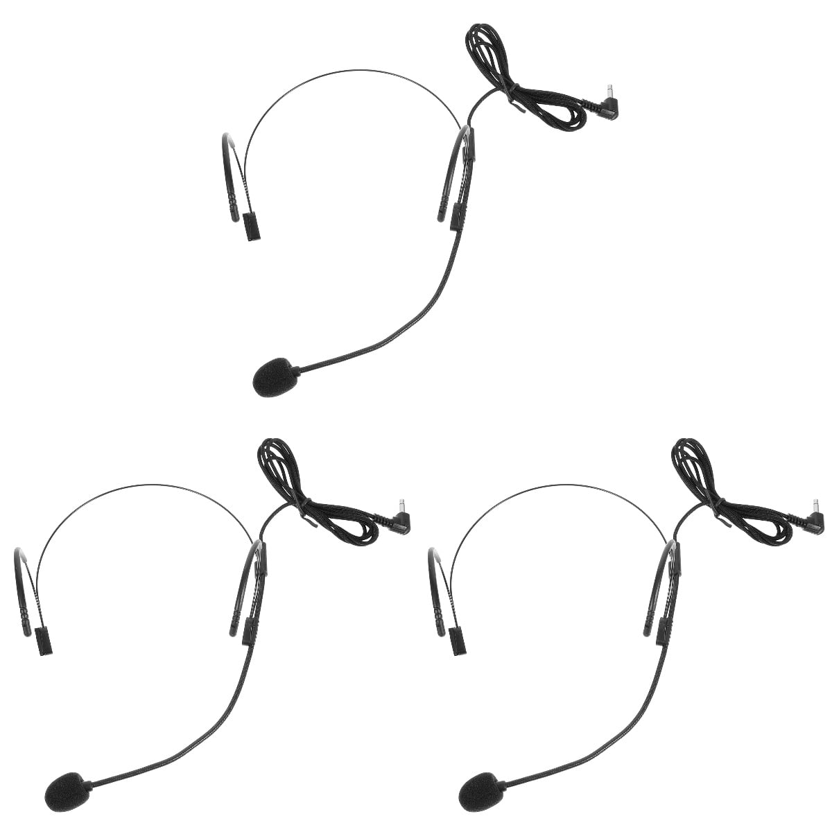 3pcs Head-mounted Microphone Small Headset Mic Teacher Speakers Headset ...