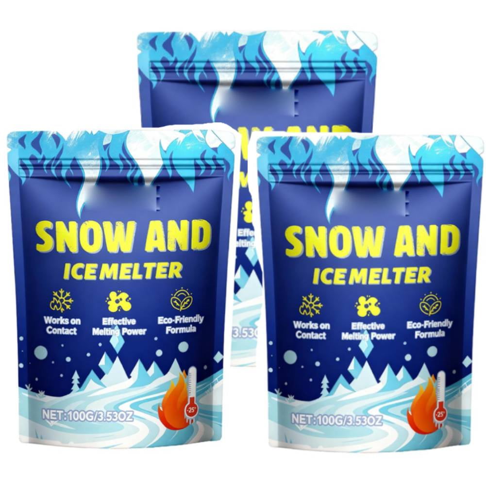 3pcs Heat Snow & Ice Melter, Heat-Generating Pellets, Non-Staining Melt ...