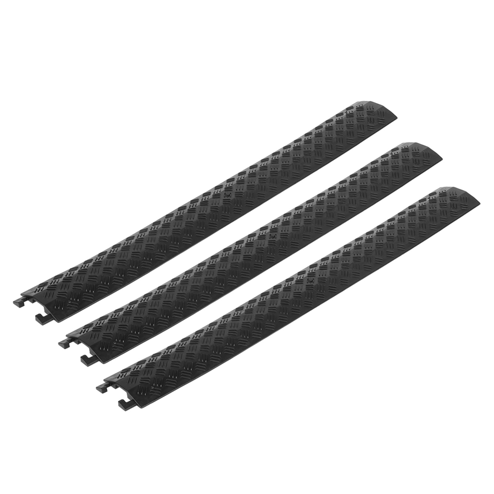 3pcs Heavy Duty Single Channel Rubber Speed Bump Cable Protector Cover ...