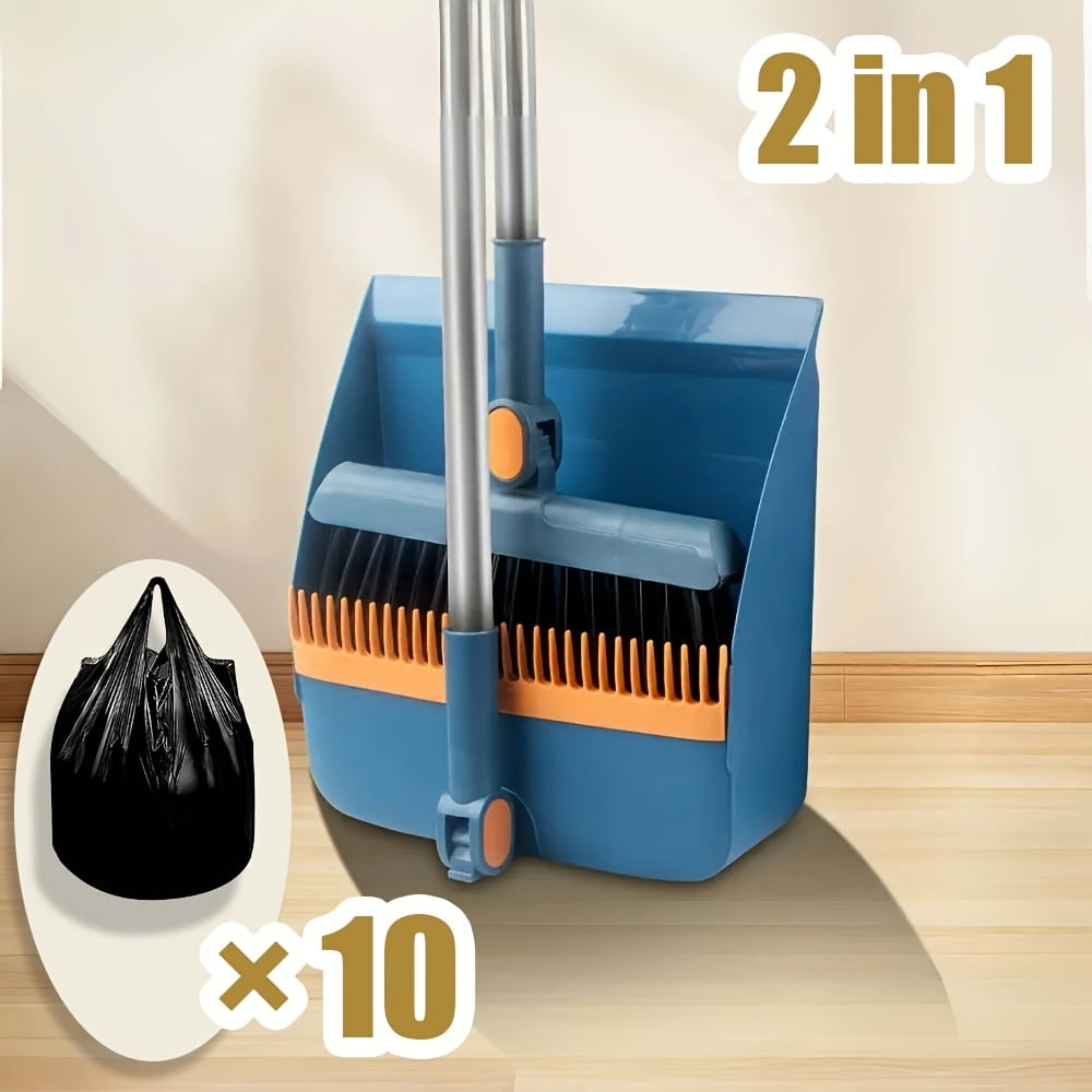 3pcs Heavy - Duty Stainless Steel Broom & Dustpan Set w/Comb | Space ...