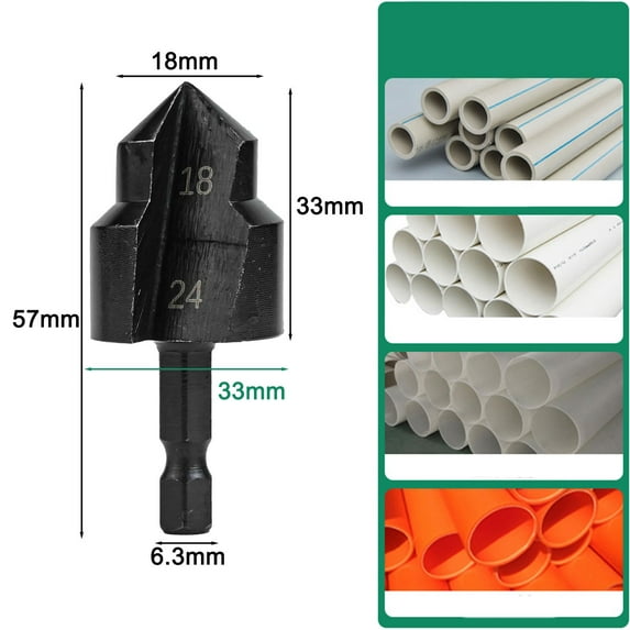 3pcs Hex Shank PPR Lifti Drill Bit Set 22/25/32 Step Drill Pipe ...