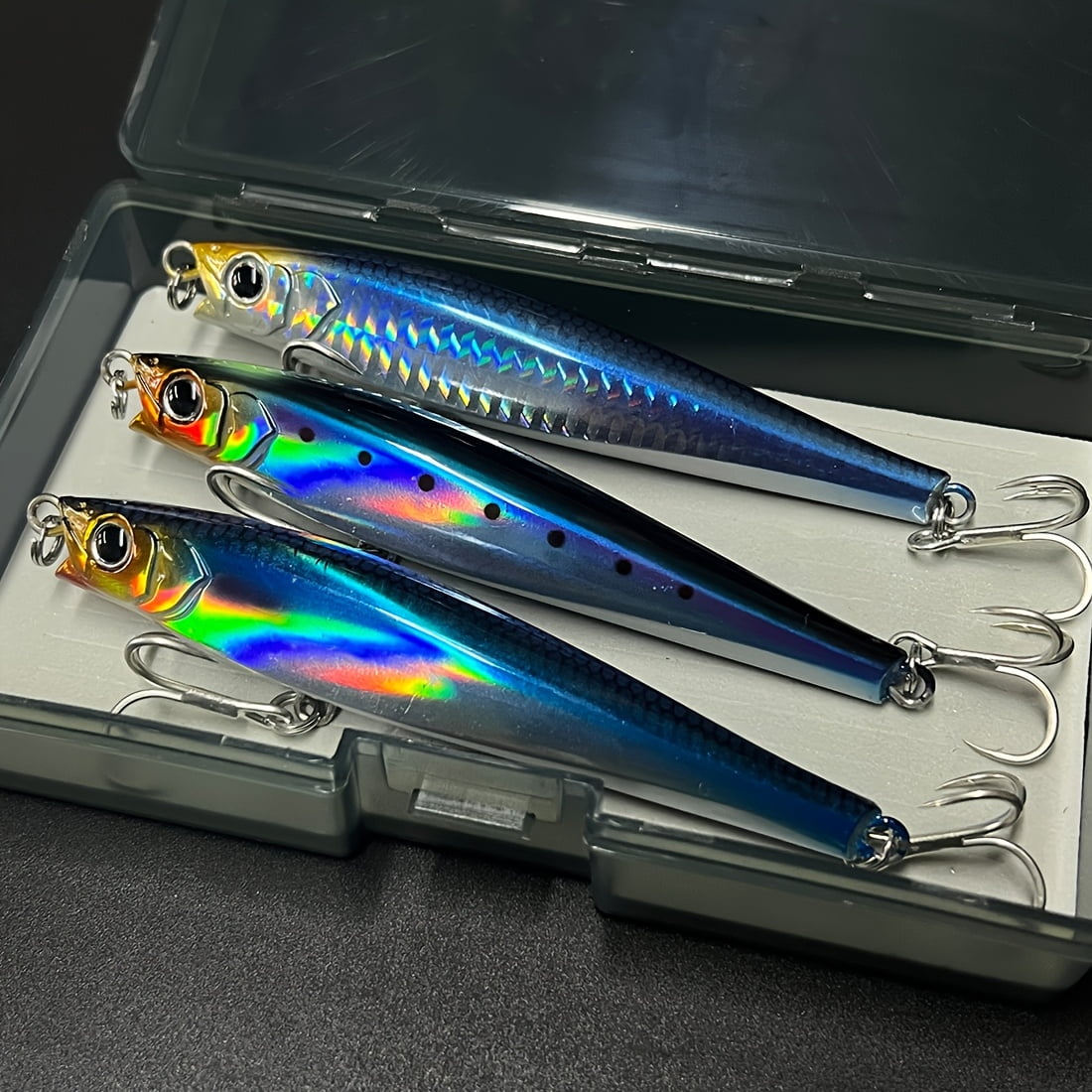 3pcs High-Reflective Polymer Fishing Lures, 4.72inch 47g 1.7oz Wobbler ...