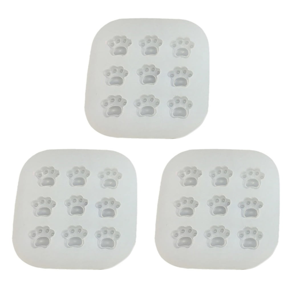 3pcs High Temperatures Silicone for Pet Themed Snacks Cats Paws/Bone ...