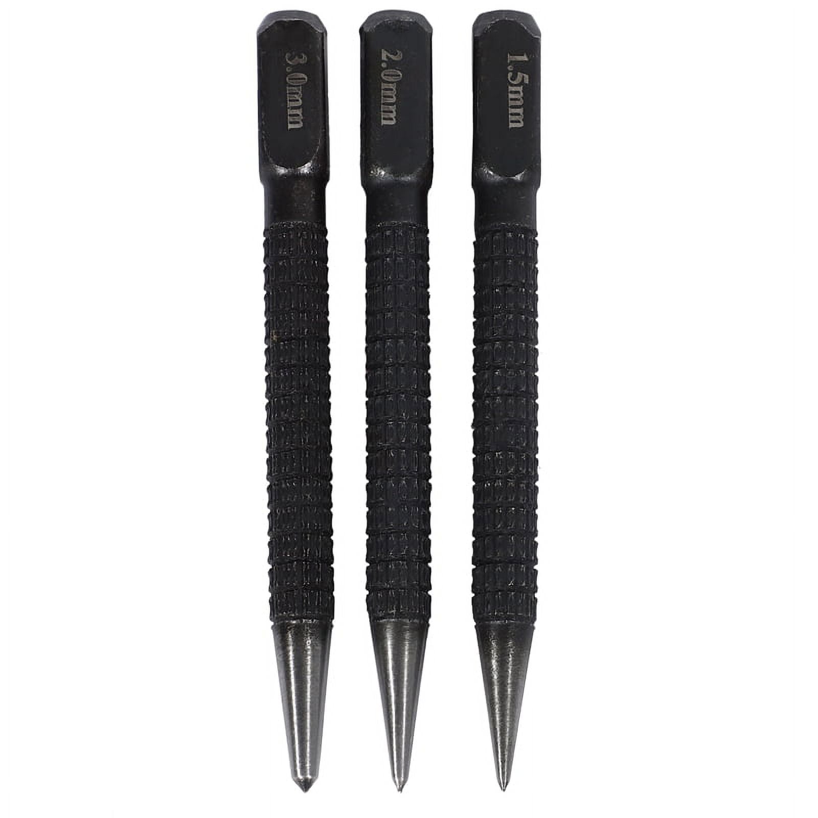 3pcs High-carbon Steel Center Punch Set 10cm Non Slip Center Punch ...