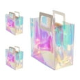 3-Piece Small Holographic Transparent Plastic Gift Bag for Parties (8 ...