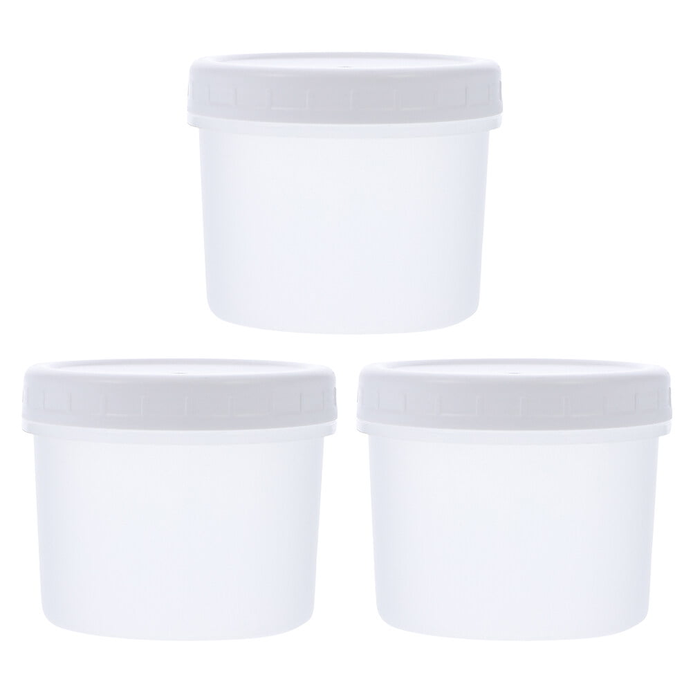 Set of 3 Reusable Ice Cream Storage Containers - Freezer Safe Homemade ...