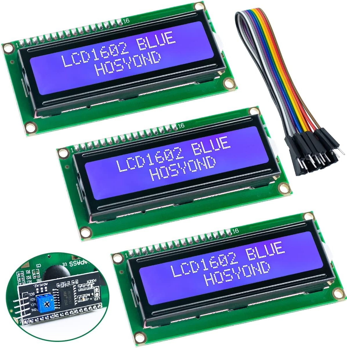 3pcs I2C IIC 1602 LCD Display Module 16x02 LCD Screen Module for ... 3pcs I2C IIC 1602 LCD Display Module 16x02 LCD Screen Module for ...