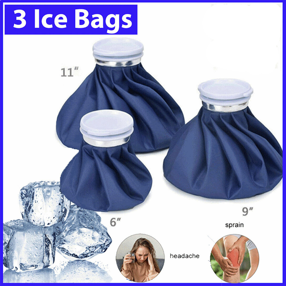 3pcs Ice Bags Packs Knee Neck Reusable Cold Relief Pain Headache Sport ...
