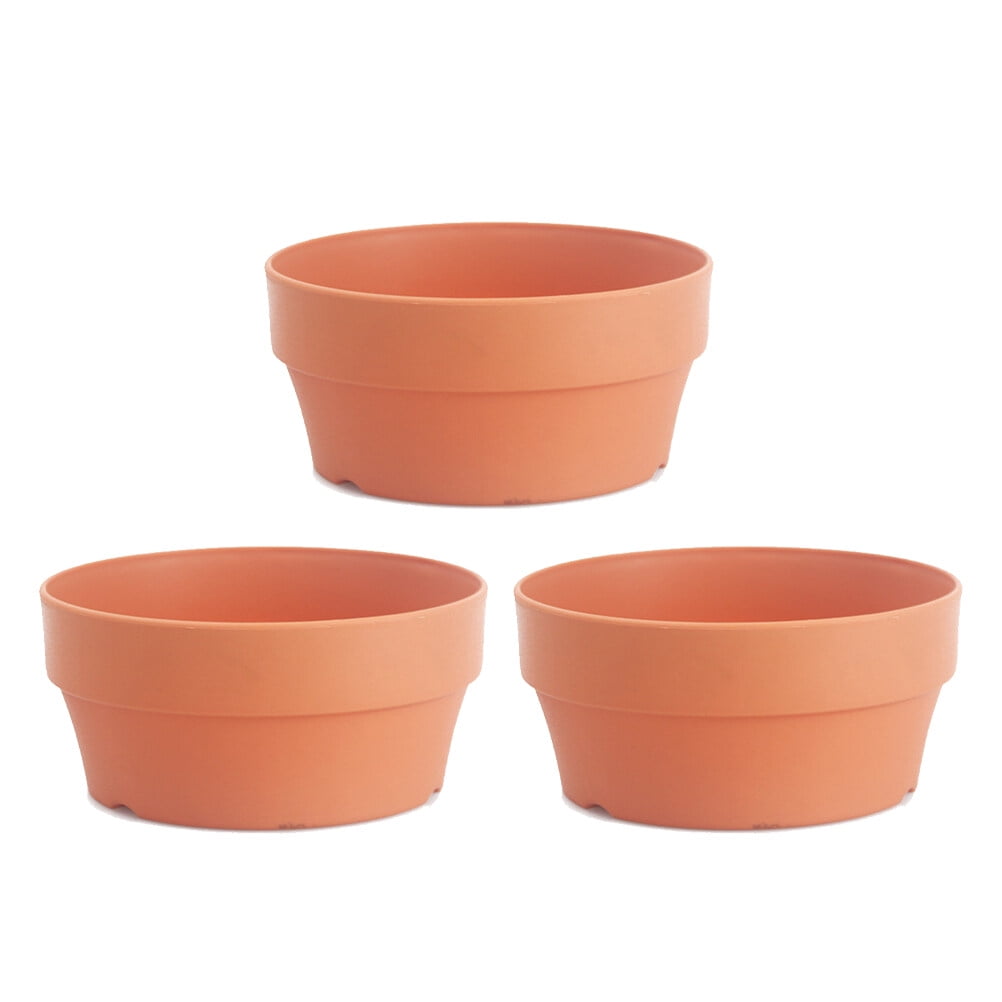 3pcs Imitation Clay Flower Basket Japanese Round Plastic Flower Pot ...