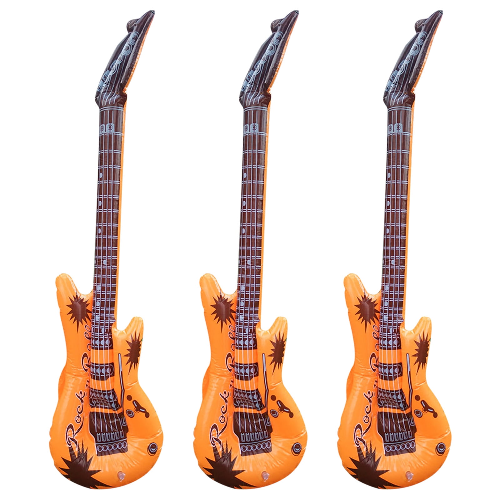 3pcs Inflatable Guitars for Kids Party, PVC Durable Musical Toy Props ...