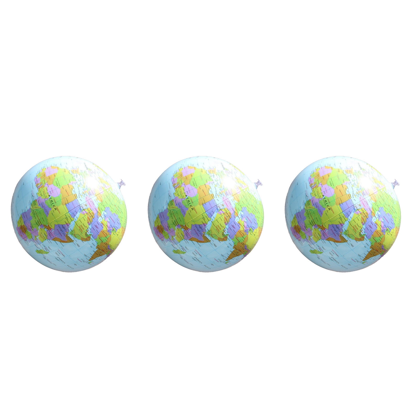 3pcs Inflatable PVC World Globe 16 Inch Educational Beach Toy Geography ...