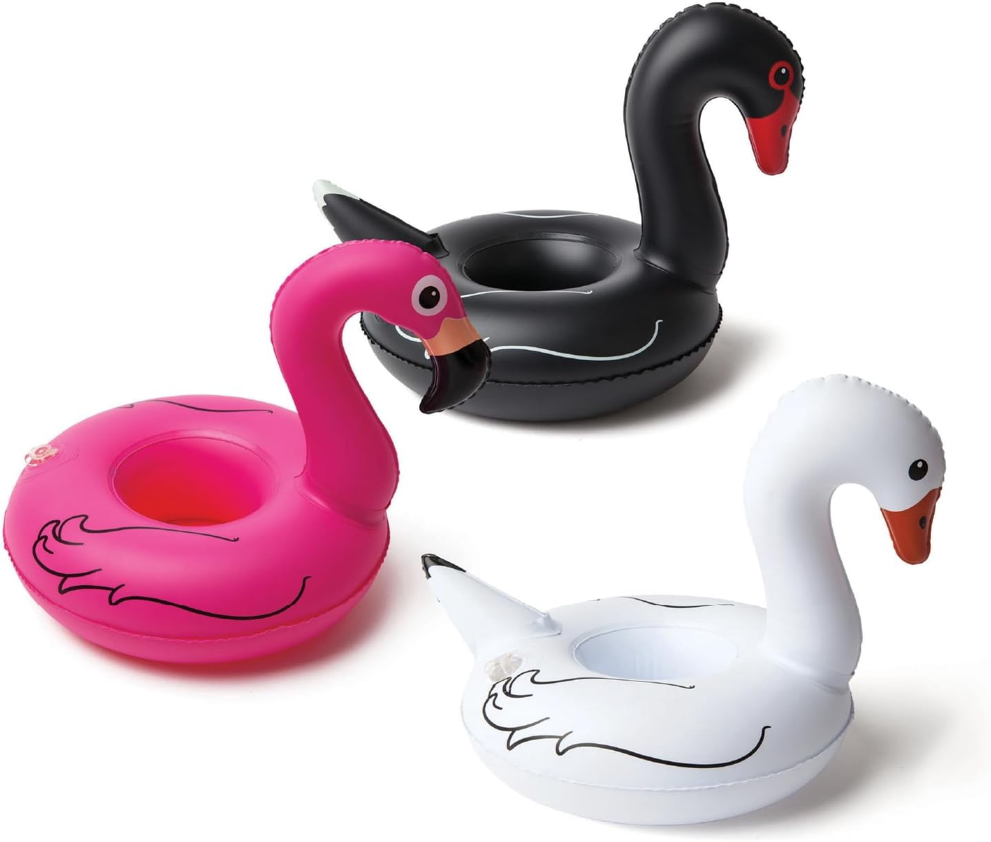 3pcs Inflatable Swan Drink Holder, Floating Cup Holder for Pool and Hot ...