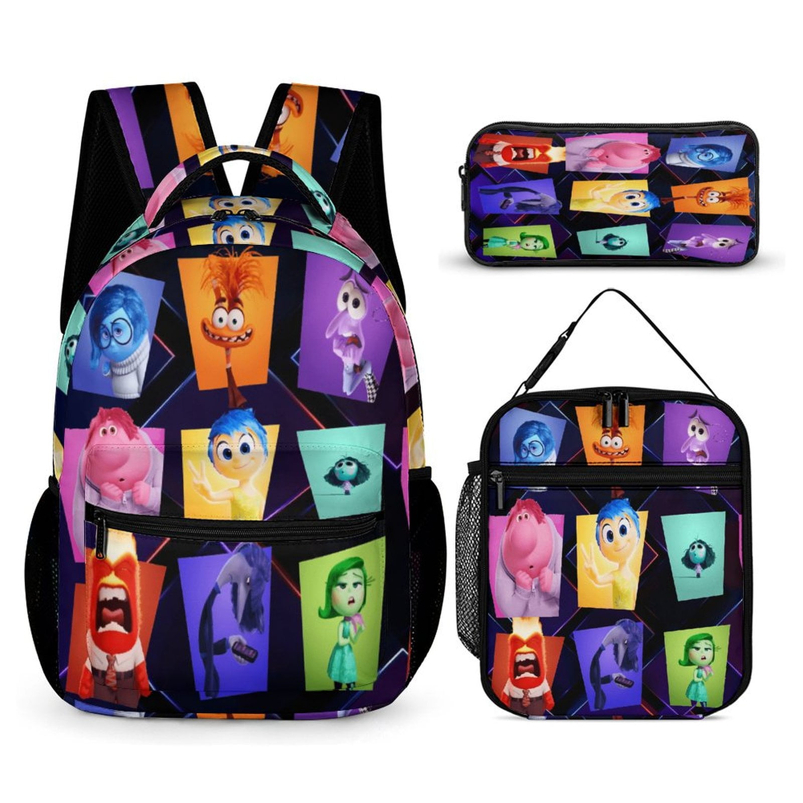 3pcs Inside-out 2 Backpack Set, Large Capacity Double Backpack With ...